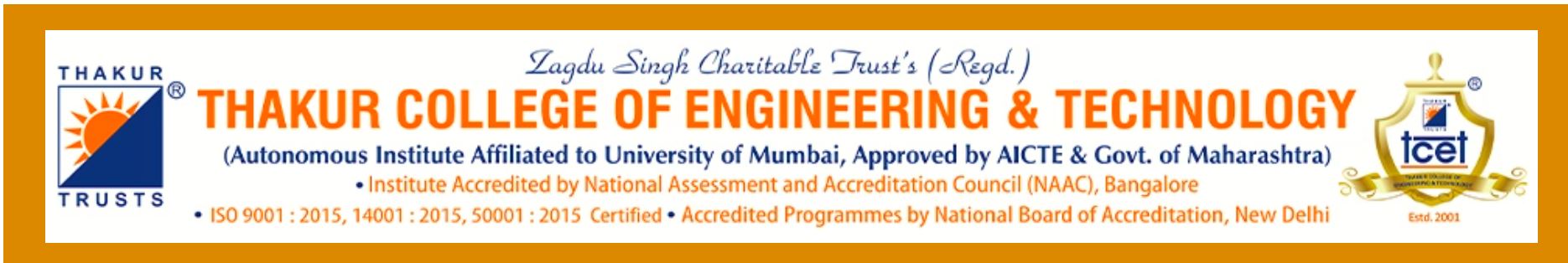 Thakur college of Engineering & Technology- Recruitment 2025